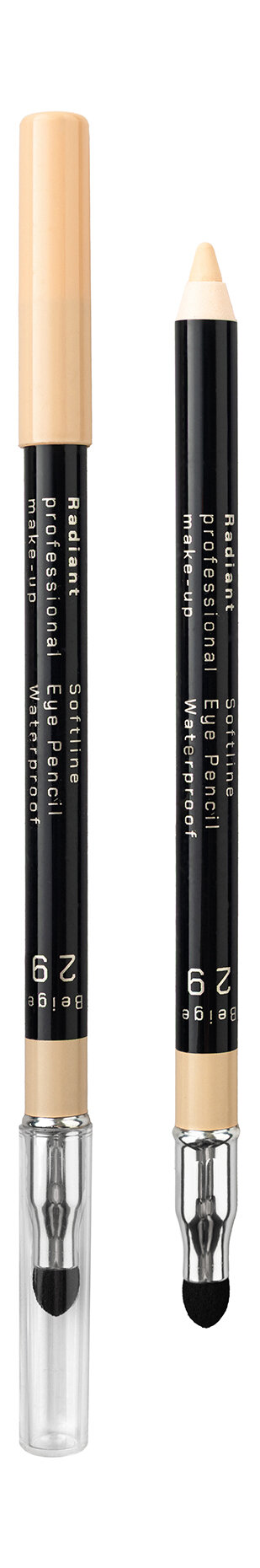 RADIANT PROFESSIONAL MAKE-UP Карандаш для глаз Softline Eye Pencil Waterproof водостойкий, 1,2 г, 29 Бежевый