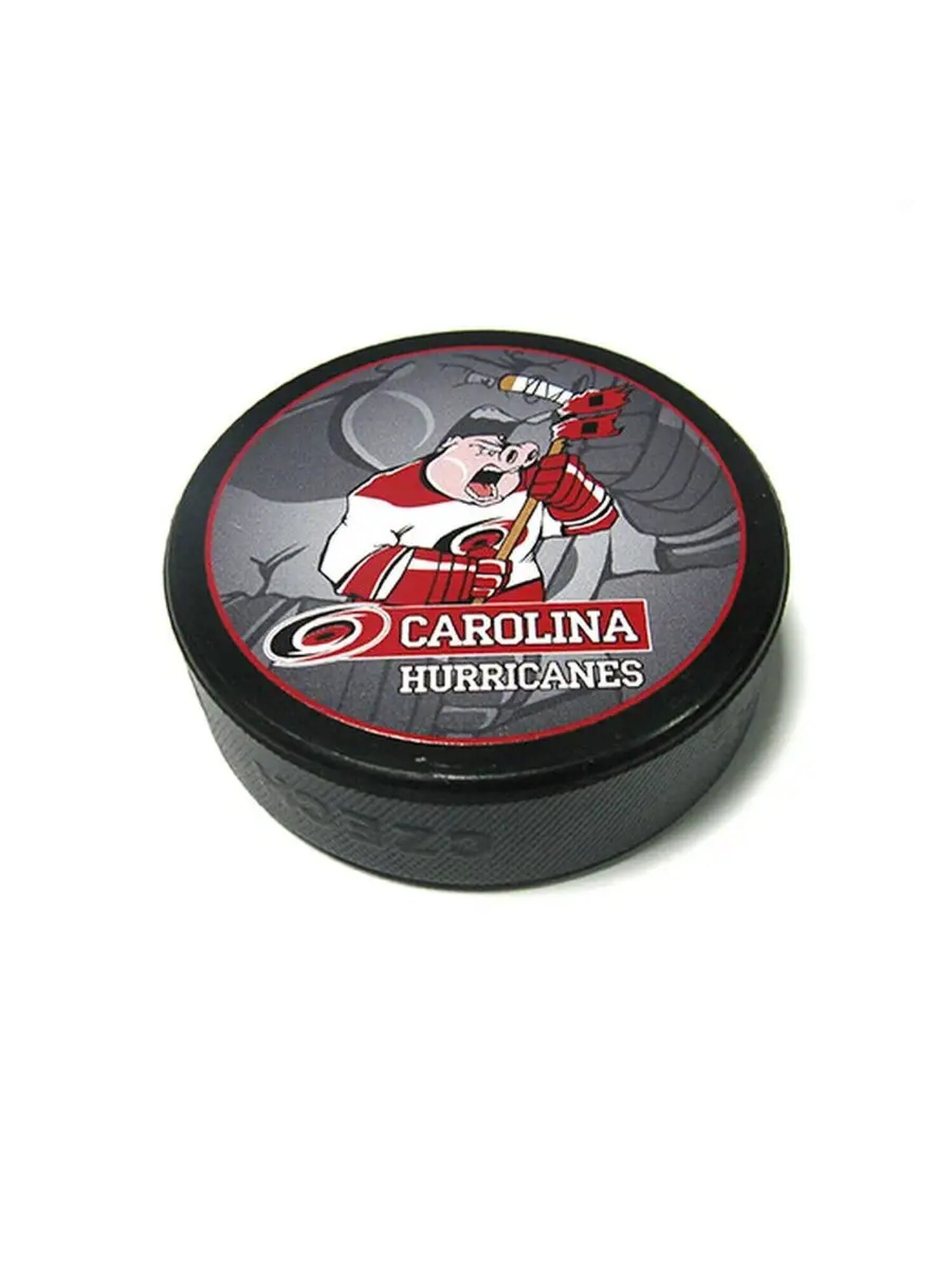 Шайба Sportfanat Carolina Hurricanes Mascot, 76 мм, цвет черный