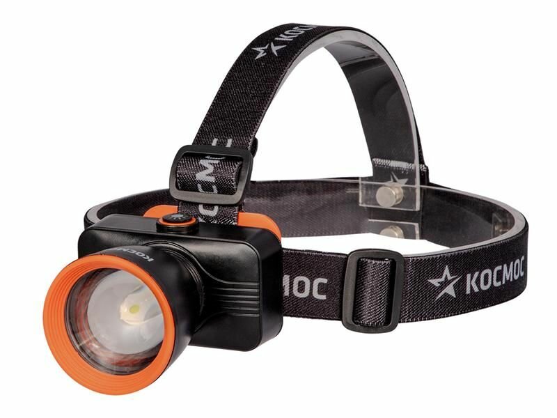 Фонарь налобный аккум. 10Вт Laser LED/ 1200мА. ч ABS пластик линза Френеля космос (KOC531Lit)