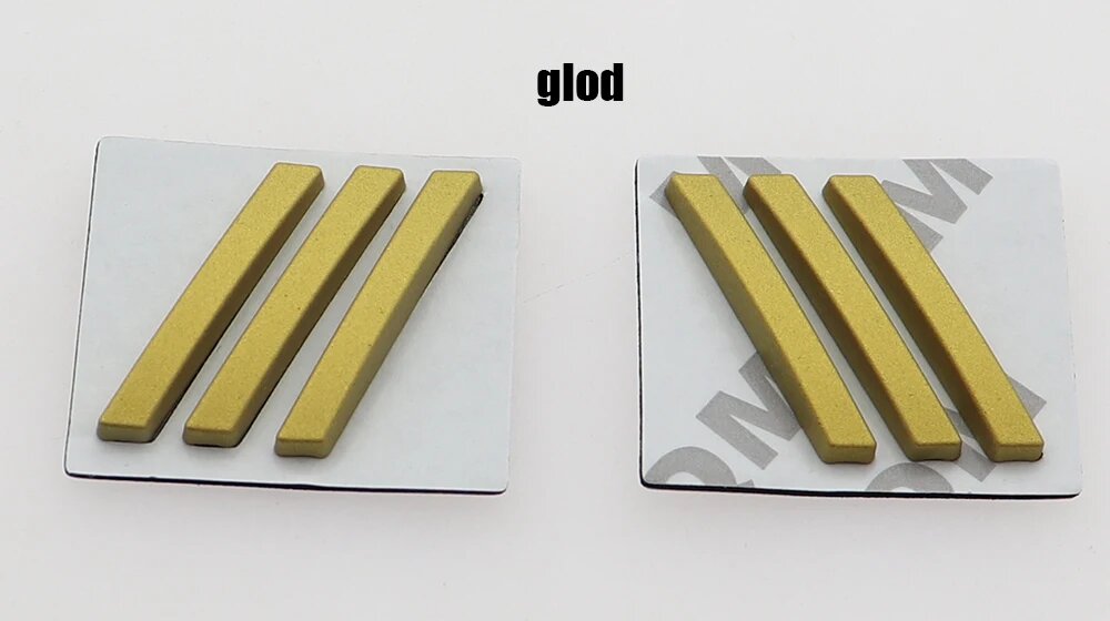 2 шт./1 пара, металлическая 3d-наклейка на крыло автомобиля gold, Желтый