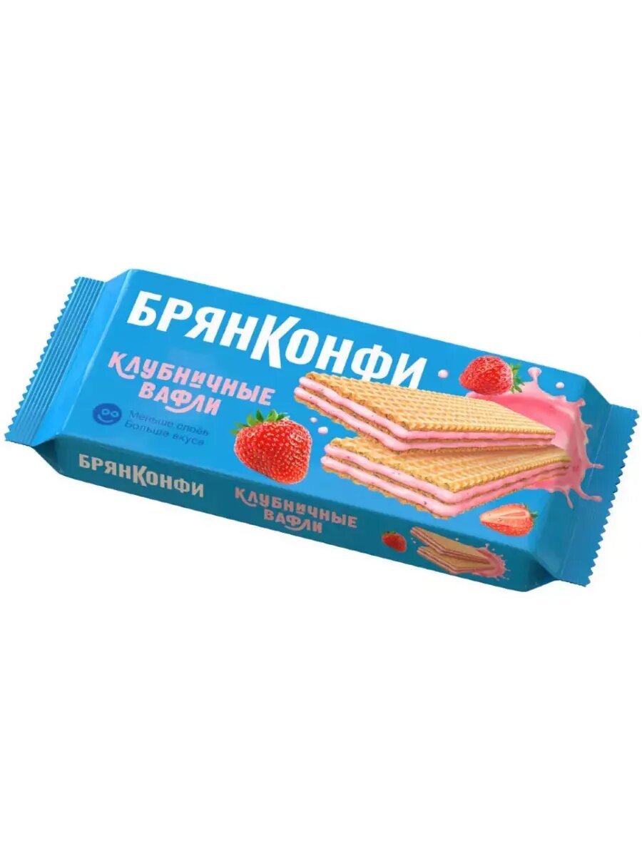 Вафли клубничные тонкие 190гр