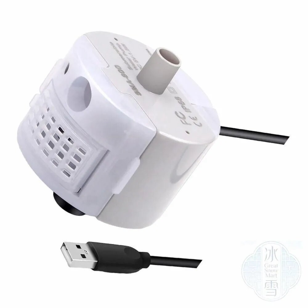 Насос с USB-интерфейсом для аквариумов поилкой домашних животных SMA-800, бесшумный двигатель со светодиодной по