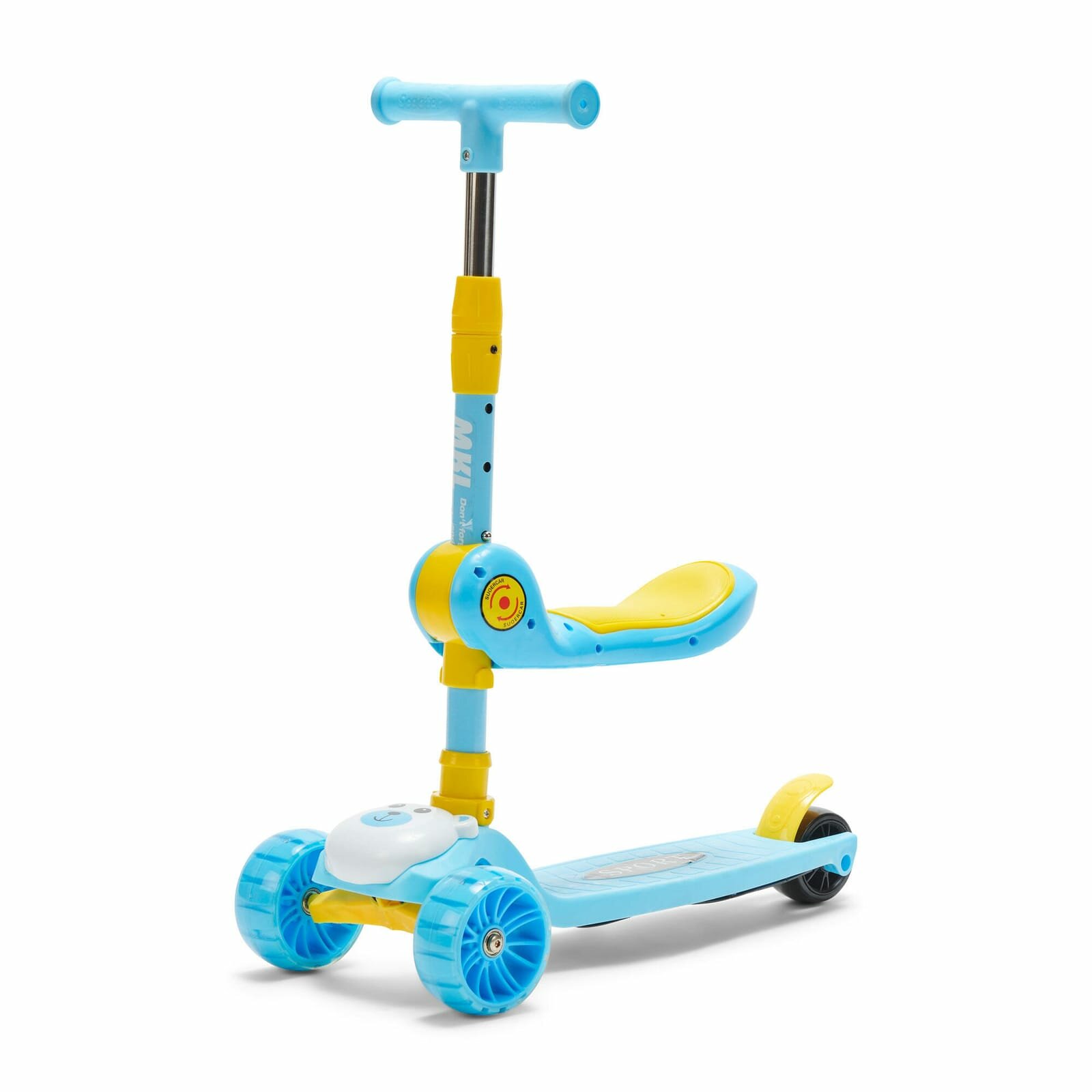 DECATHLON самокат Decathlon GENERATION, 3-колесный, с регулируемым сиденьем, синий