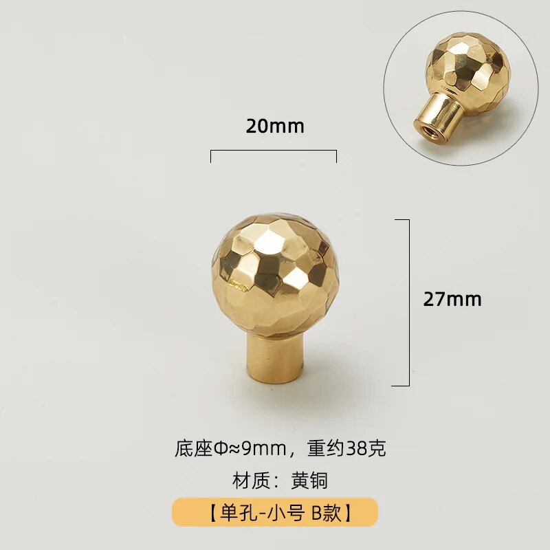 Латунная шариковая ручка с узором молотка, B small 20mm