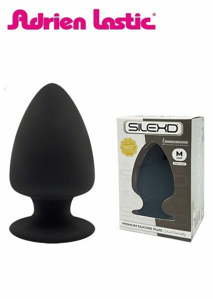 Adrien Lastic Анальная пробка SileXD Model 1, чёрная M (11 см х 6.2 см)