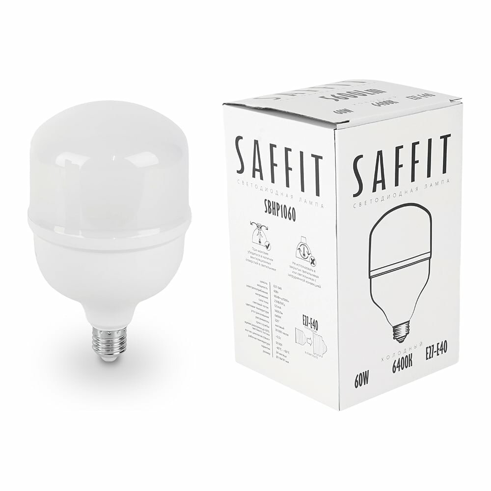Светодиодная лампа SAFFIT SBHP1060 60W 230V E27-E40 6400K