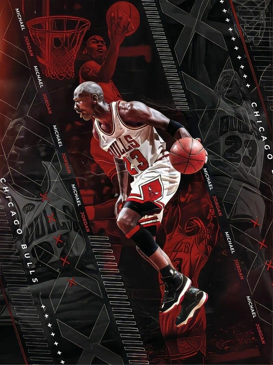 Постер для интерьера на стену (40х50 см). Баскетбол - Майкл Джордан (Michael Jordan)