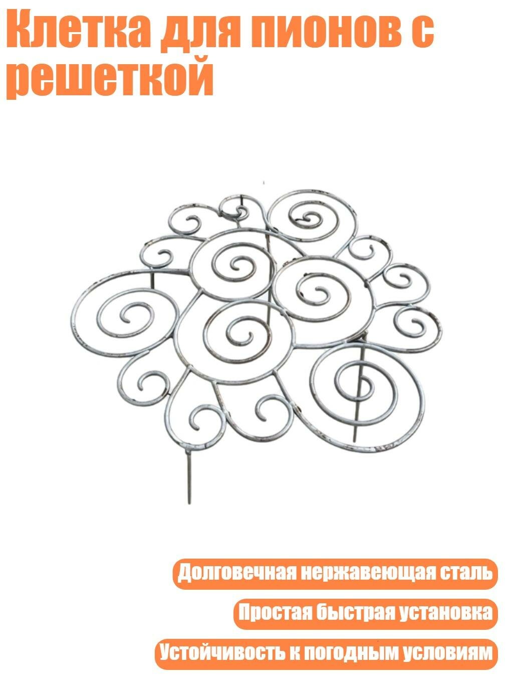 Клетка для пионов с решеткой, L