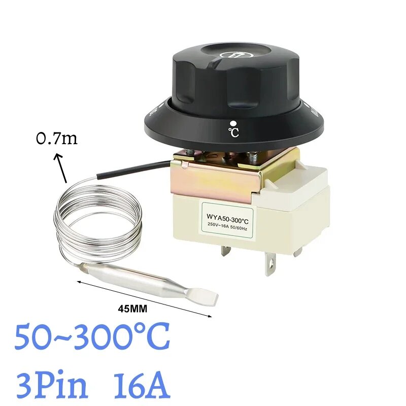 Терморегулятор 250В 16А 50-300°C size 2
