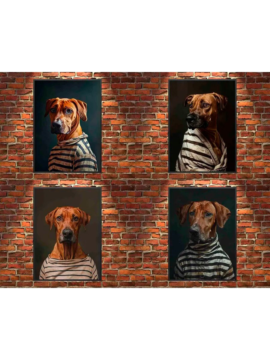 Заключенный родезийский риджбек, 4 Плаката, 30x21см