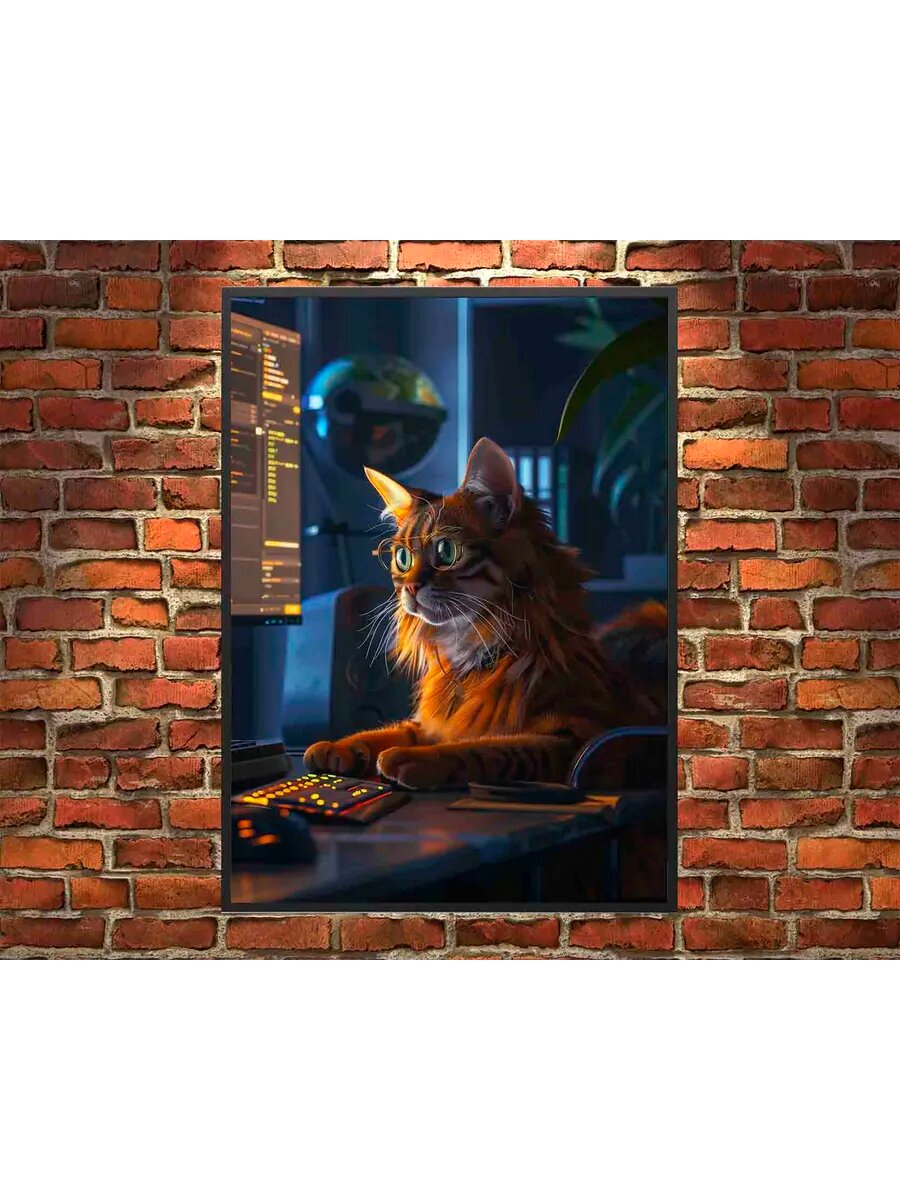 Сомалийский кот-программист 4, Плакат 30x42см