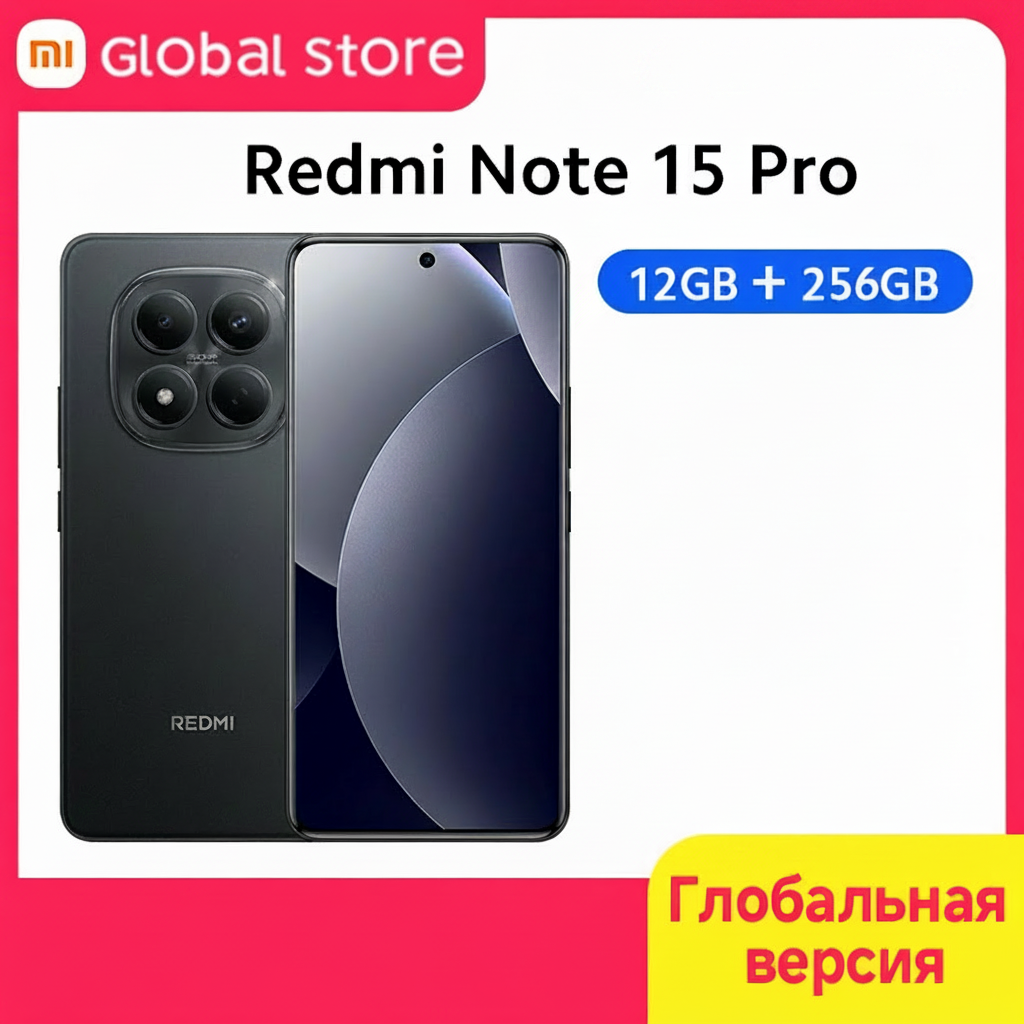 Смартфон Xiaomi Redmi Note 15 Pro 4G, 12/256ГБ, global