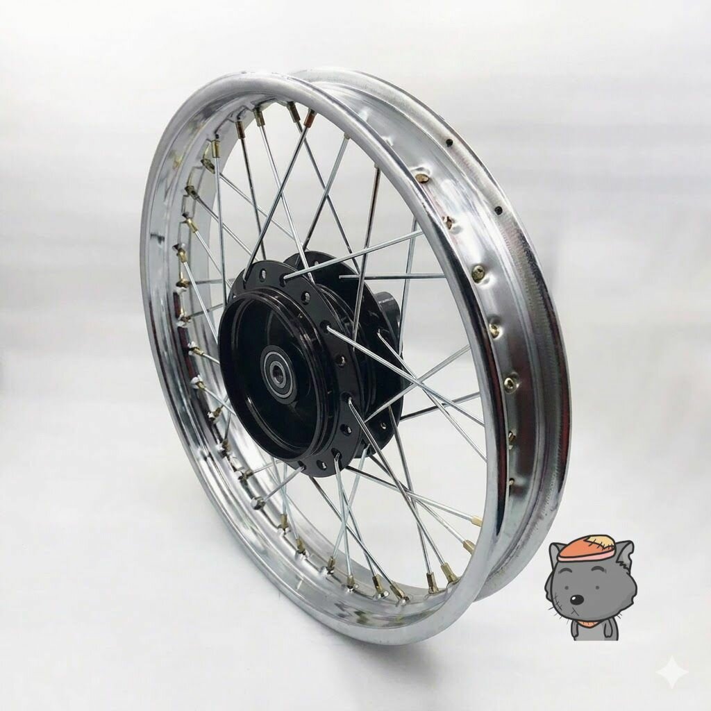 Заднее колесо Racer RC150 23X Enduro L150 обод 2.15x18 сталь ось 15мм разболтовка 90мм барабанный тормоз усиленные спицы