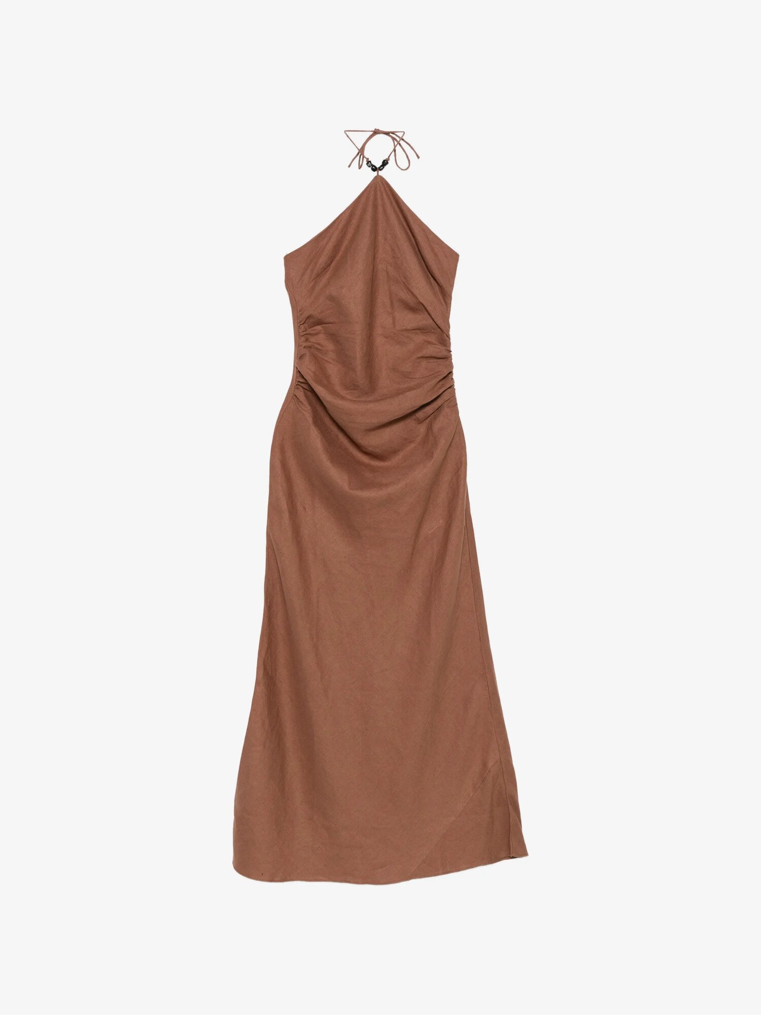 Платье Faithfull the brand Natalia beaded-halterneck midi dress