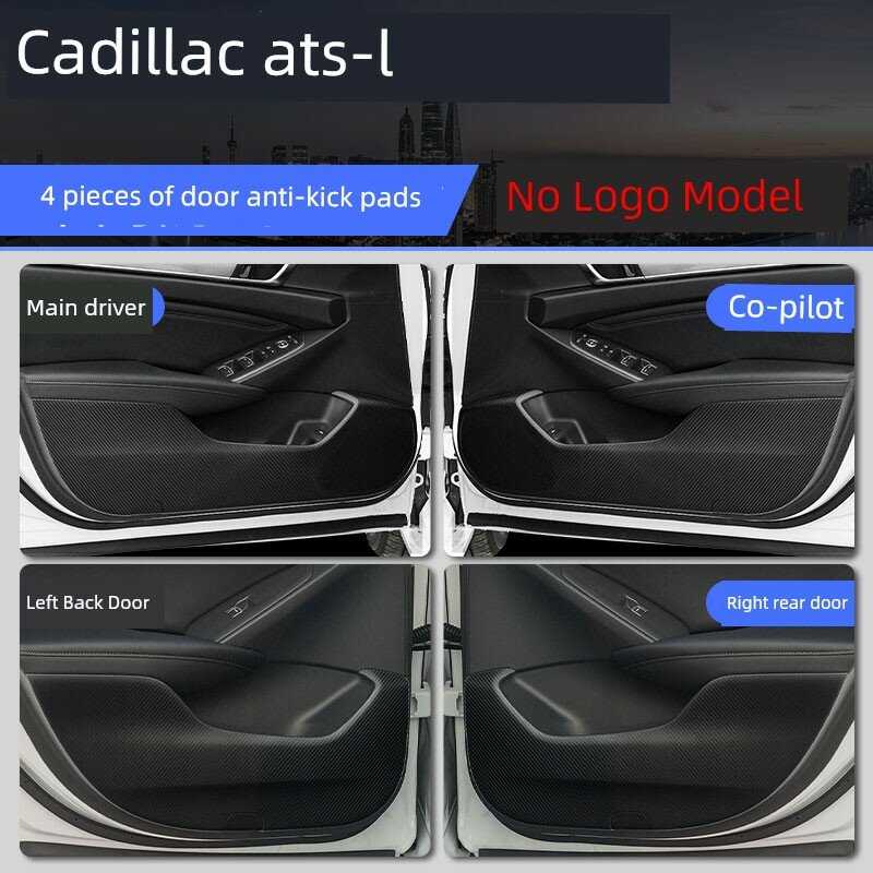 Комплект из 4 ковриков для дверных петель Cadillac ATS-L, премиальные аксессуары для защиты салона без логотипа