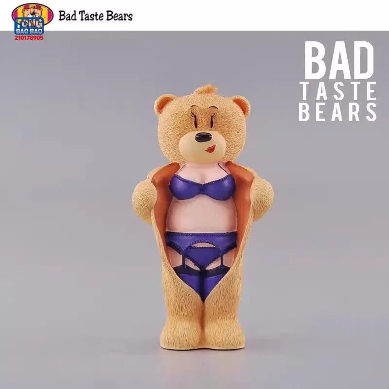 Коллекционная фигурка Bad Taste Bears (Великобритания) - Скульптура из премиального полистоуна, 7-12 см
