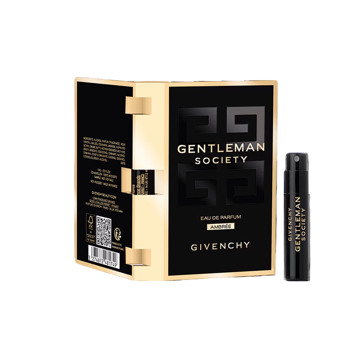 Живанши Джентльмен Социети Амбра - мужской сэмпл парфюмерной воды / Givenchy Gentleman Society Ambree 1 мл