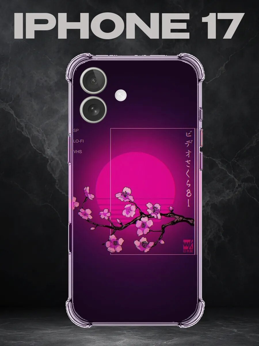 Чехол на IPHONE 17 с принтом PINTEREST Япония Неон