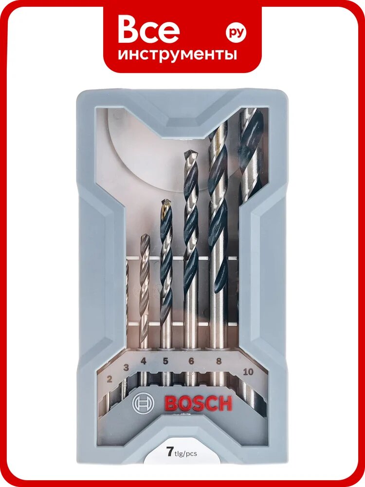 Набор сверл PointTeQ 2-10 мм, 7 шт. Mini X Bosch 2608577347