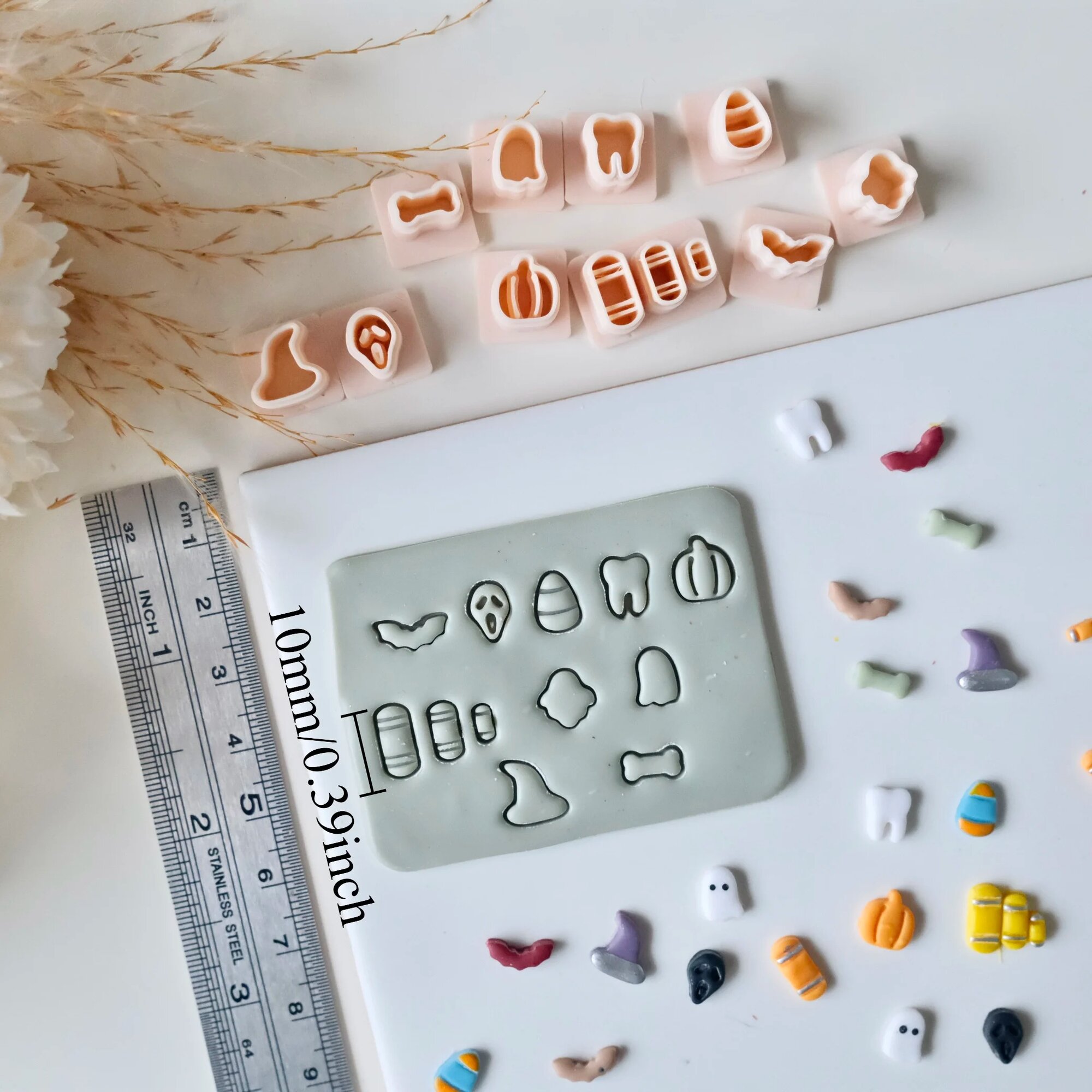 Резек для полимерной глины, набор форм для сережек 10pcs mini cutters