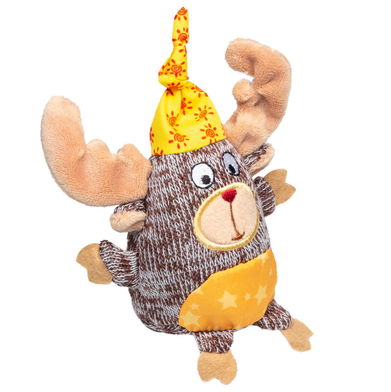 75400 Игрушка для собак Лось с пищалкой 10см, серия PLUSH FRIENDZ, Gigwi