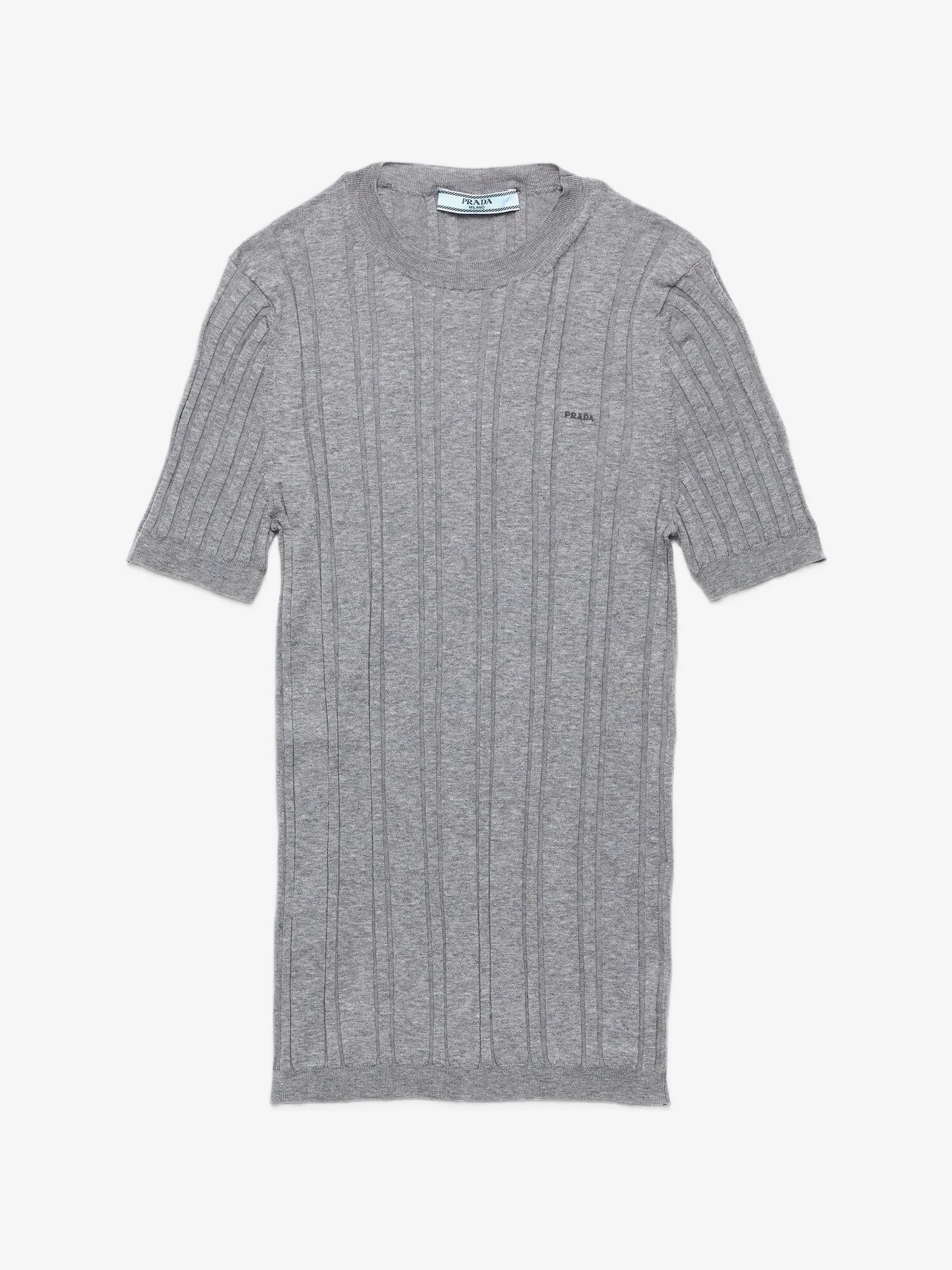Свитер Short-sleeved ribbed-knit cotton sweater
