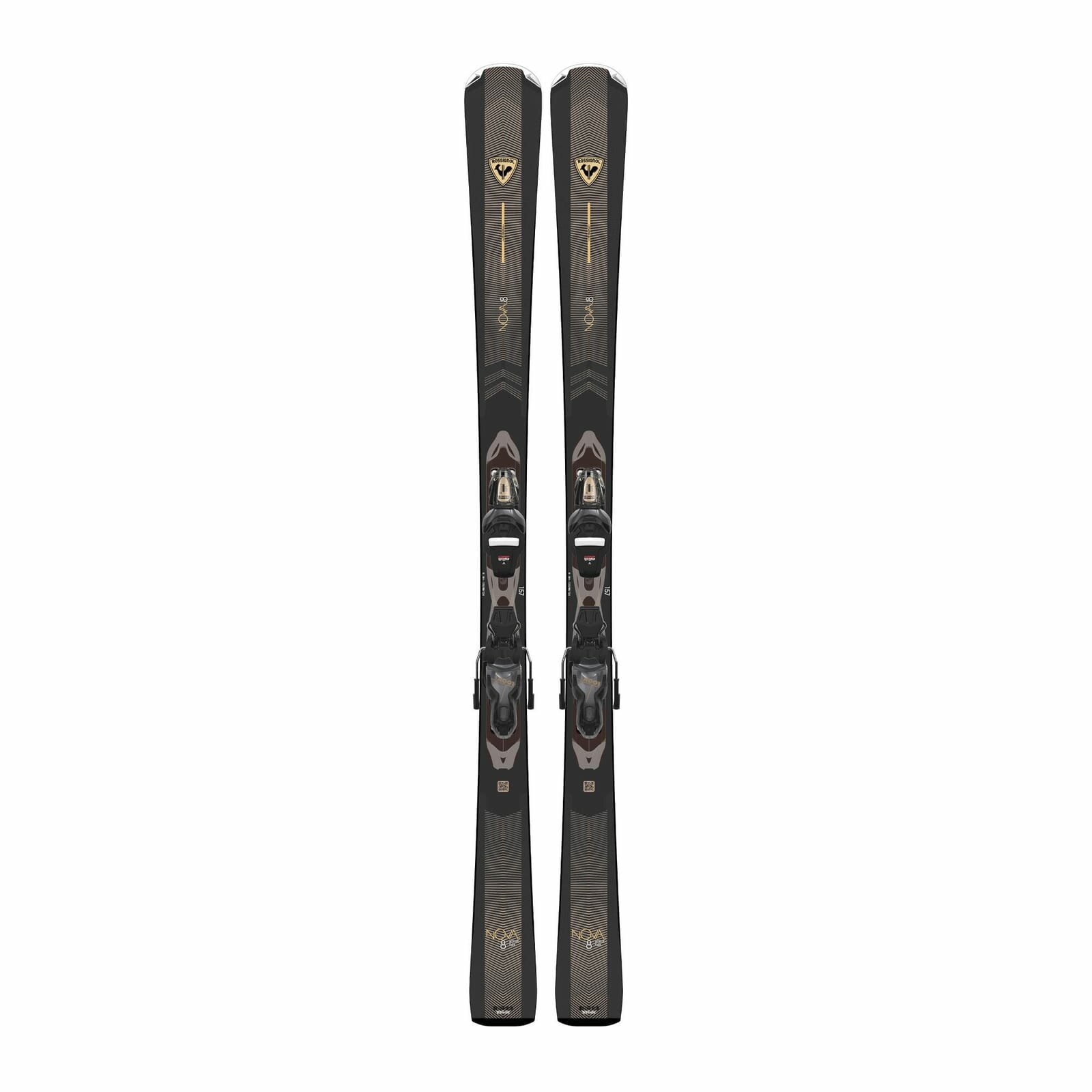 DECATHLON лыжный комплект горный Rossignol Nova 7 LTD RTL с креплениями Xpress W 11 GW, черный, 156 см