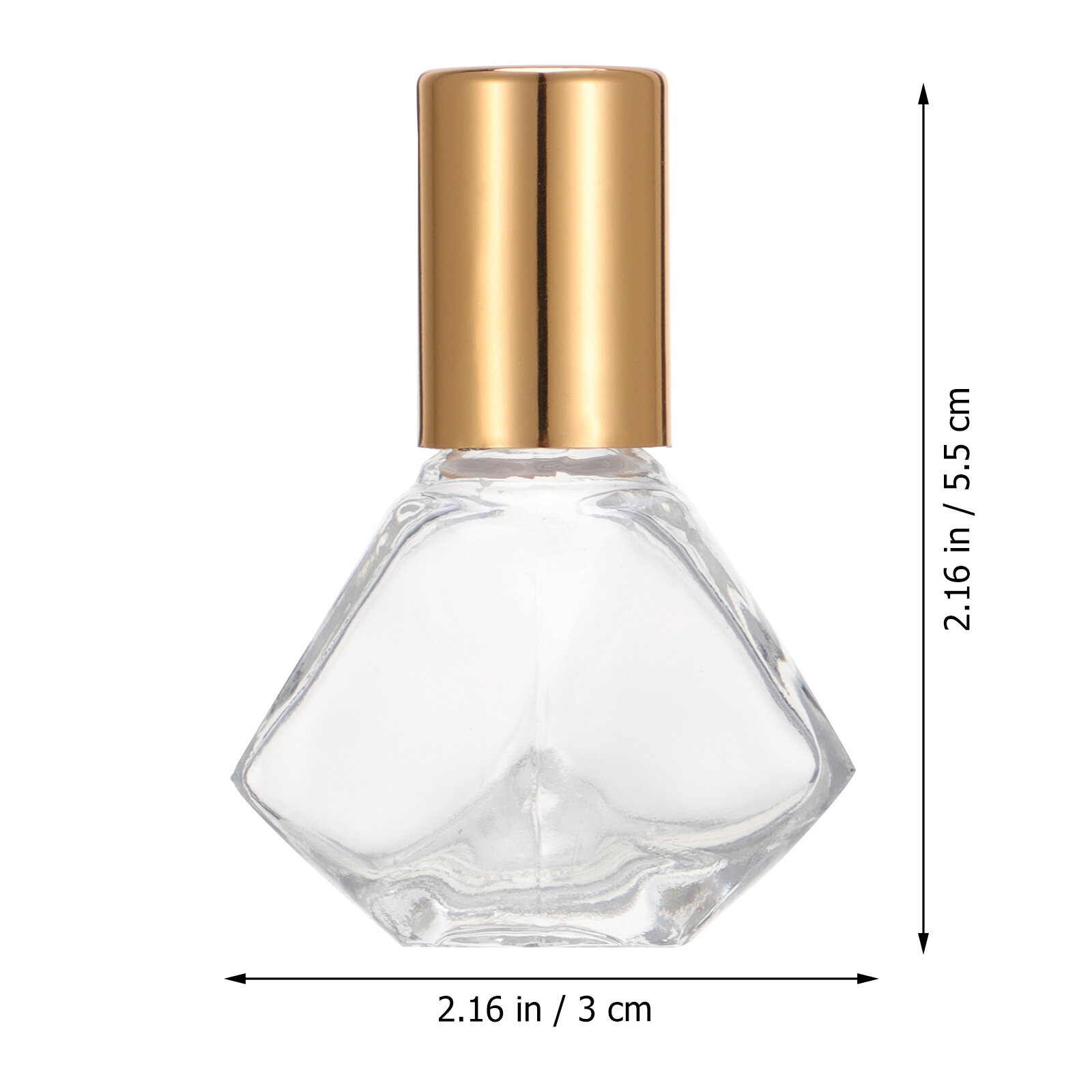 12 Штук 8ML Заправляемых Бутылочек Для Эфирных Масел С Роллером Golden 5.50X3.00X3.00CM