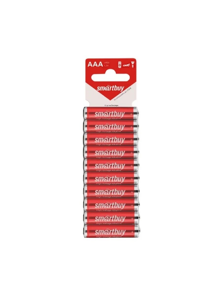 Батарейка алкалиновая Smartbuy, тип LR03/ААА, 1,5 В (10 шт)
