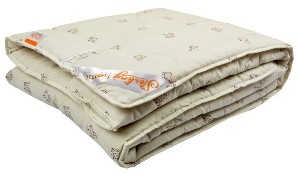 Одеяло Sterling Home Textile "Овечка", всесезонное, овечья шерсть, 110 x 140см