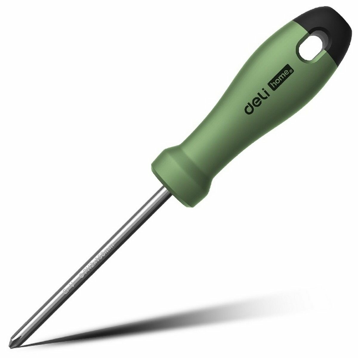 Крестовая отвертка Deli "Home Series Green" HT1206L PH2x150мм, Cr-V, Soft Touch рукоятка, эксклюзивный дизайн, подарочная упаковка