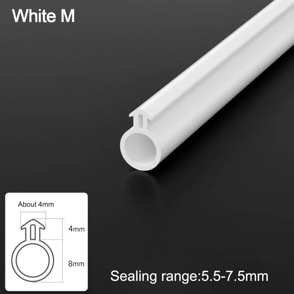 Пластиковая стальная уплотнительная лента для дверей и окон 5 м White M