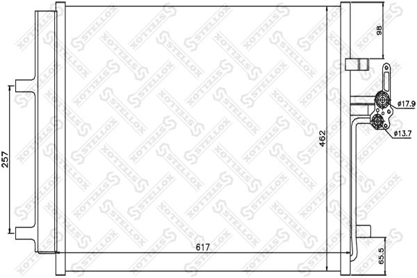 Конденсатор, кондиционер Stellox 10-45562-SX