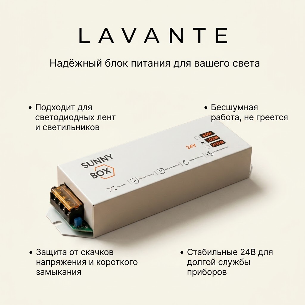 Блок Питания SUNNY BOX 24V 100W IP40