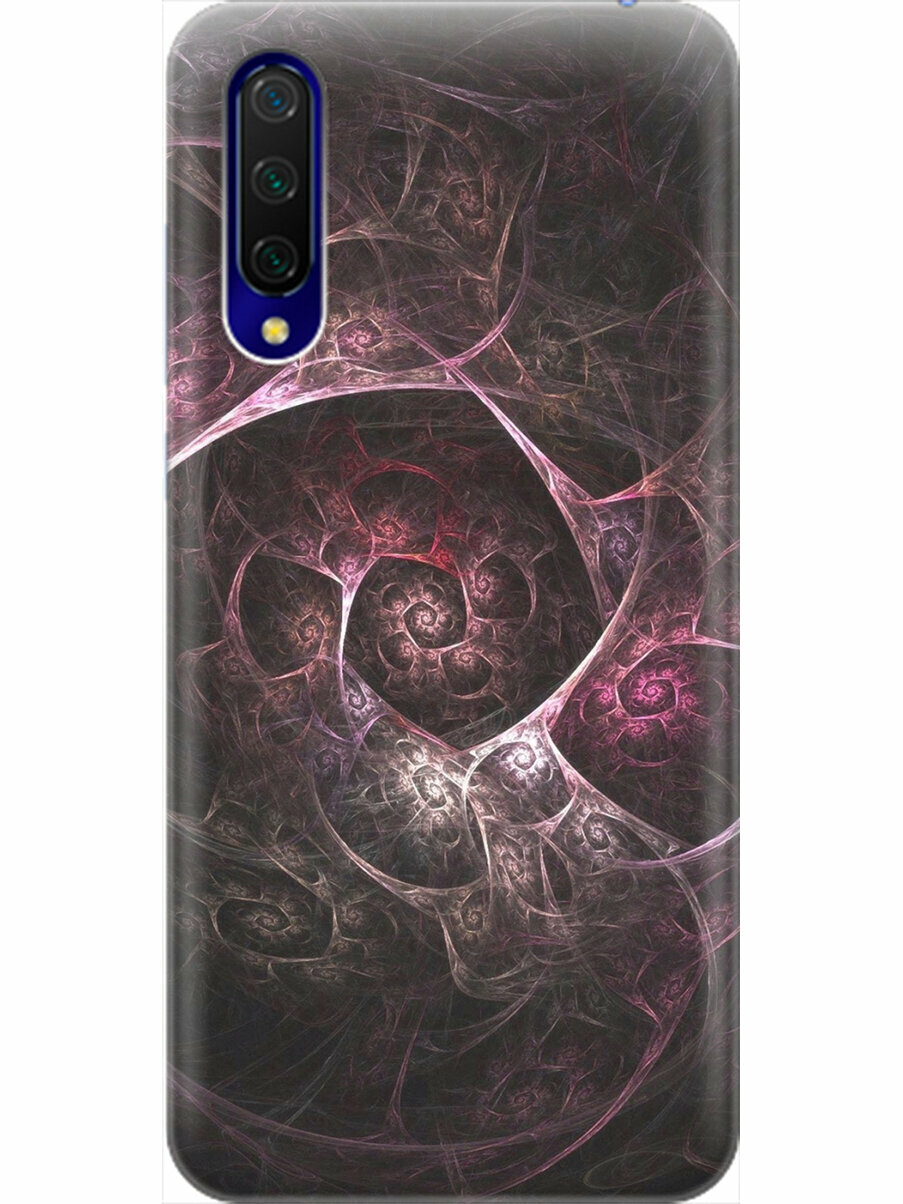 Ультратонкий силиконовый чехол-накладка для Xiaomi Mi 9 Lite, CC9 с принтом "Темная абстракция"