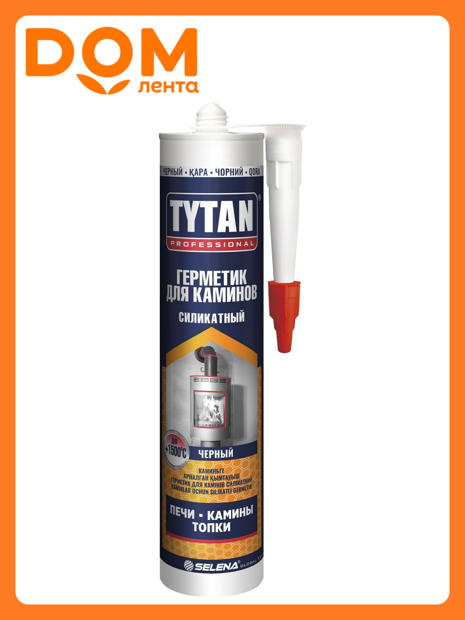 TYTAN Professional Герметик Силикатный для Каминов черный 280 мл