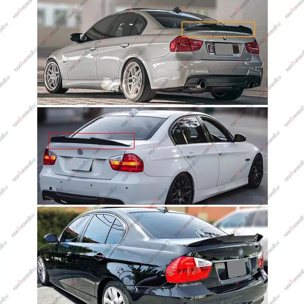 Спойлер для BMW E90 1 шт. Глянцевый черный, для улучшения аэродинамики, простая установка