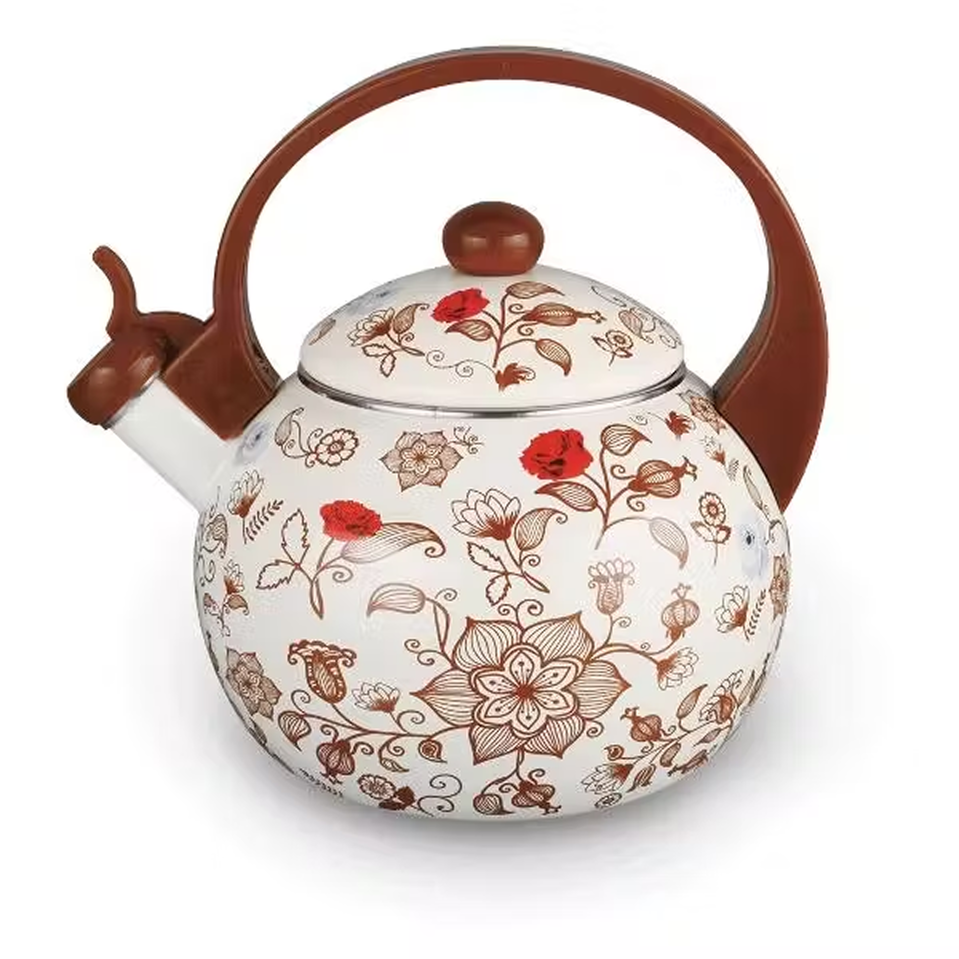 Чайник KELLI KL-4453, со свистком, термоизолированная ручка, 3 слоя эмали, 2,5 л.