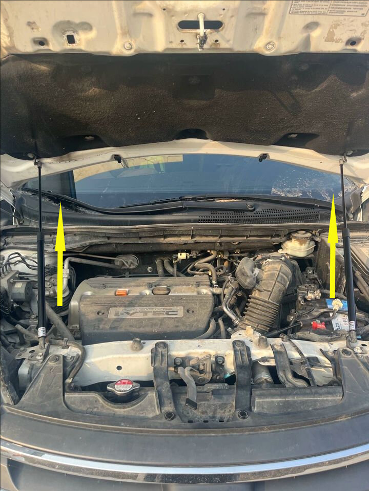 Газовые упоры капота для Honda CR-V IV 3rd (RM1, RM2, RM3, RM4, RE5/RE6) 2012-2017 "Амортизаторы" Хонда CR-V IV 2 шт Автозапчасти