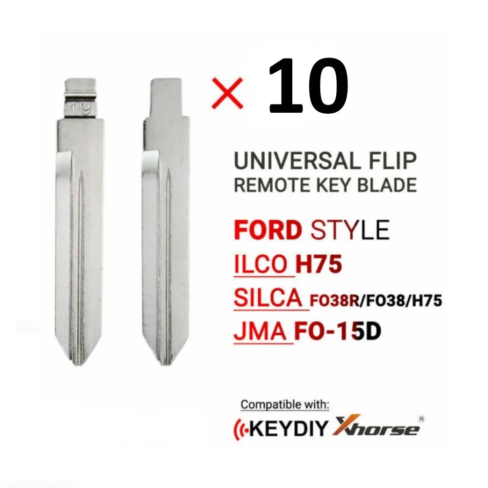 10 шт. Ключ-лезвие Ford Style H75 FO38R/FO38/H75 FO-15D KEYDIY XHORSE