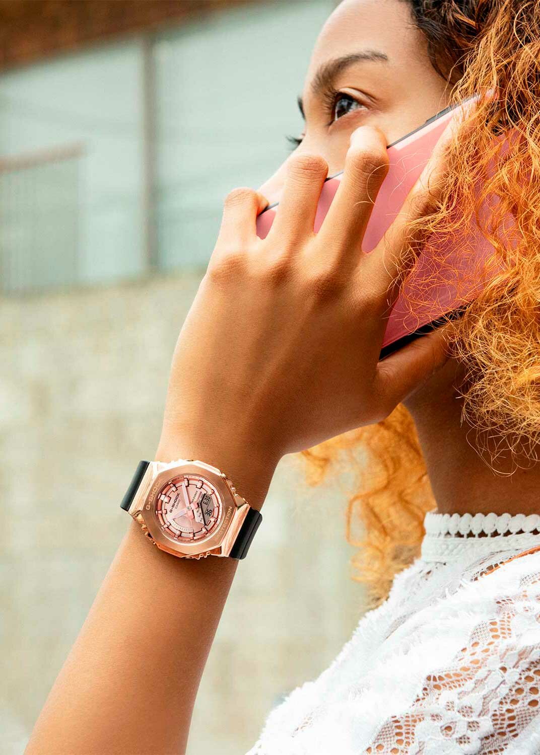 Наручные часы CASIO, розовое золото — фото 1
