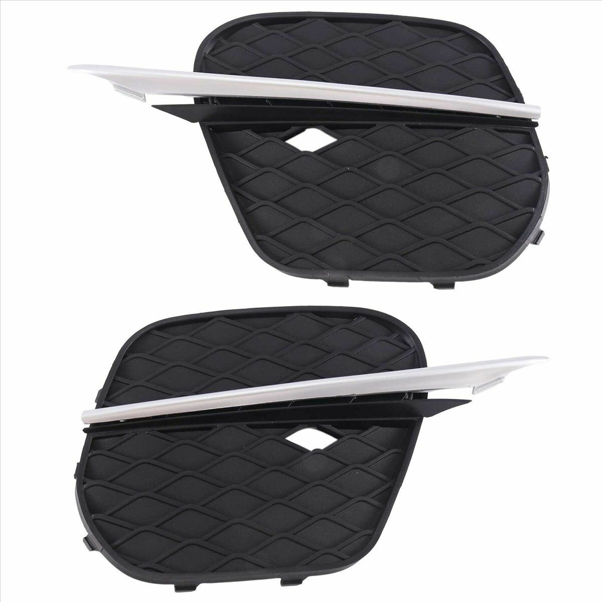 Решетки переднего бампера пара для BMW X5 E70 2011-2013, совместимы 51117222859/51117222860, черно-серебристые