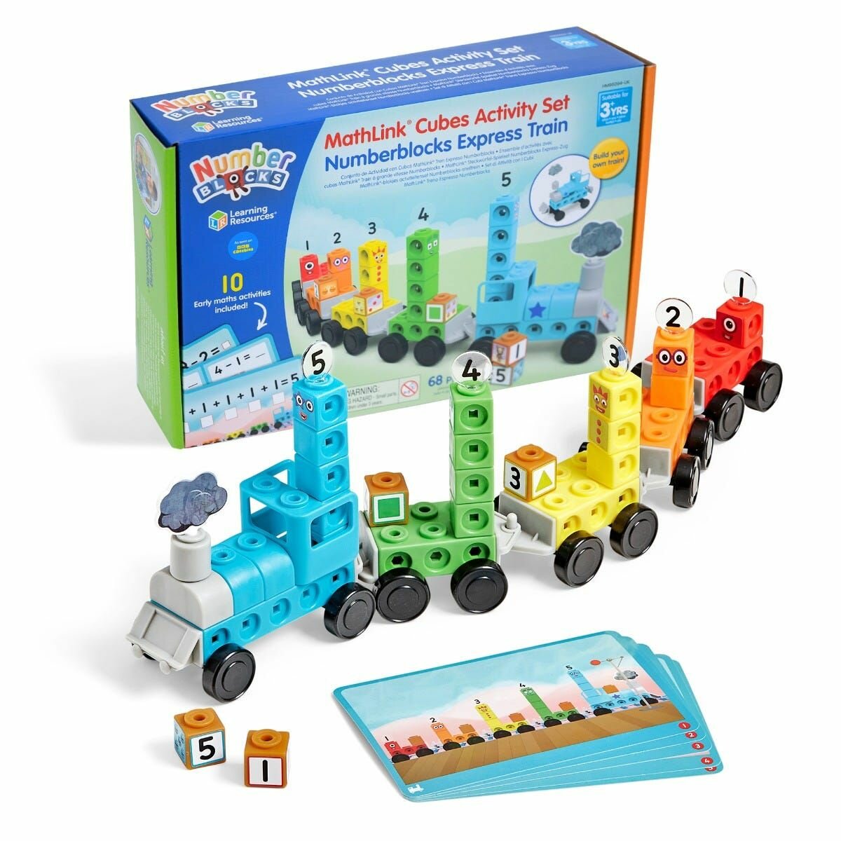 Развивающая игрушка Learning Resources - Набор кубиков MathLink Cubes Numberblocks Express, 68 эл. - HM96094-UK