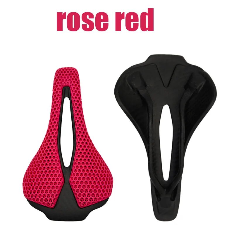 Седло велосипедное Rose Red, красное