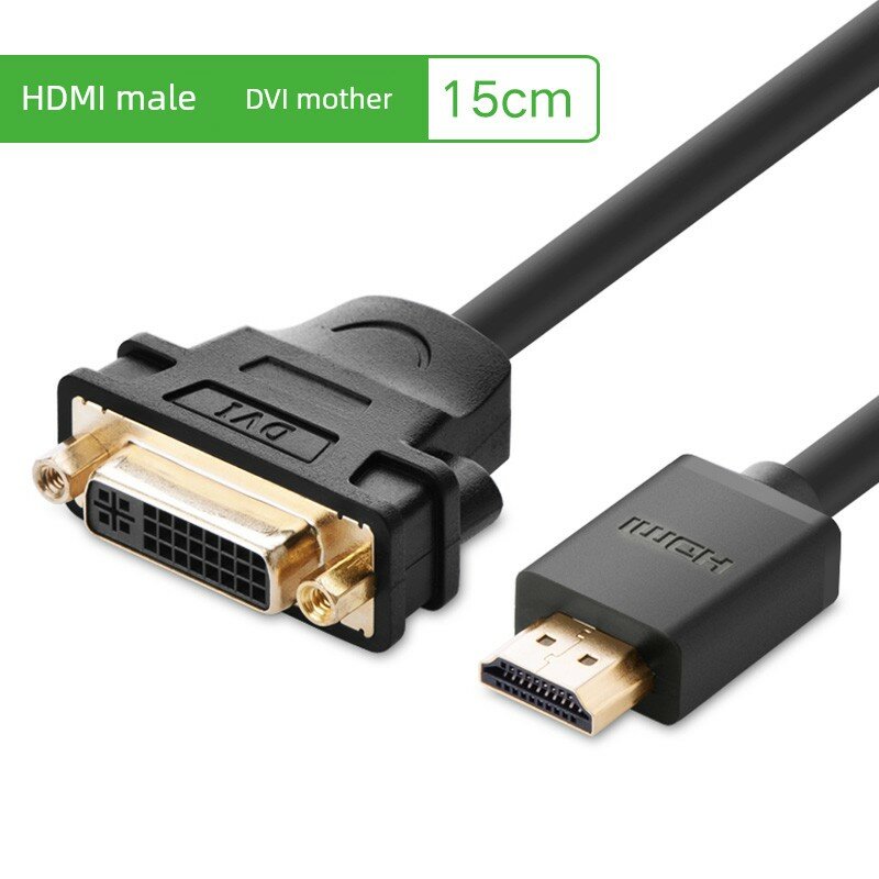 Кабель-адаптер HDMI в DVI мужской разъем к женскому 15 см для подключения монитора и ноутбука передача HD-видео