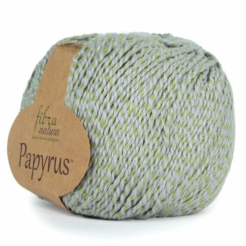Пряжа Fibra Natura Papyrus 229-28 (5 мотков по 50г/120м) серо-зелёный