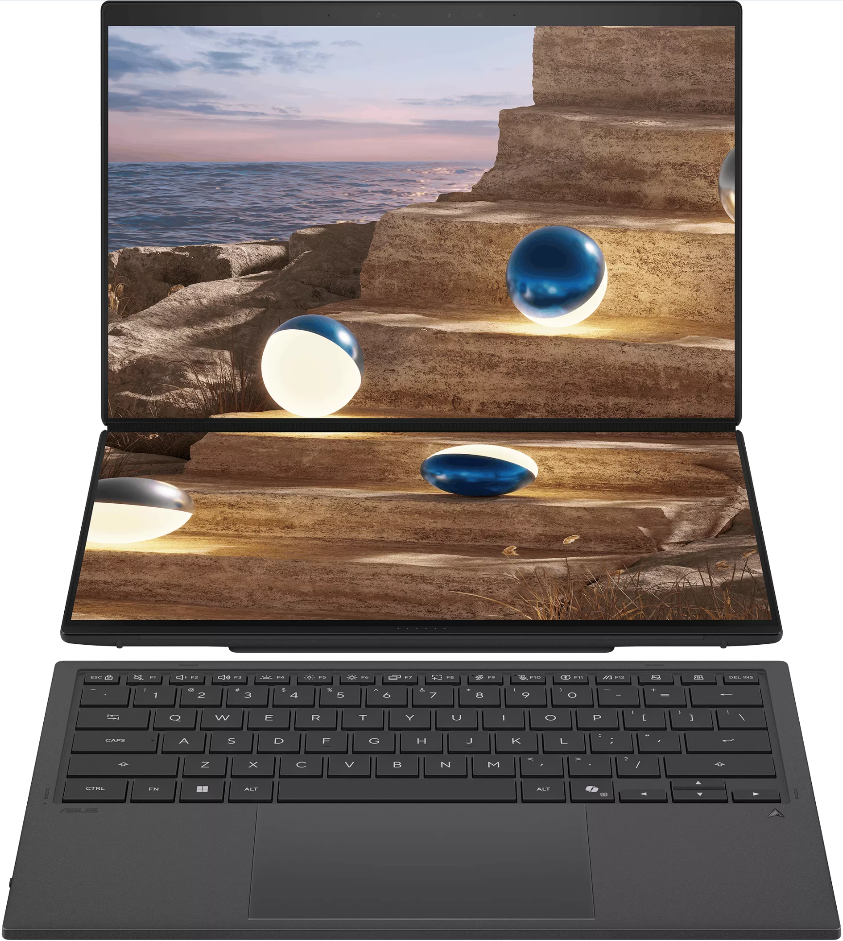 Ноутбук Asus ZENBOOK Duo UX8407Aa-SN426X 90NB16V1-M00P90 (Core Ultra X7 1500 MHz (358H)/32768Mb/1024 Gb SSD/14"/2880x1800/Win 11 Pro)