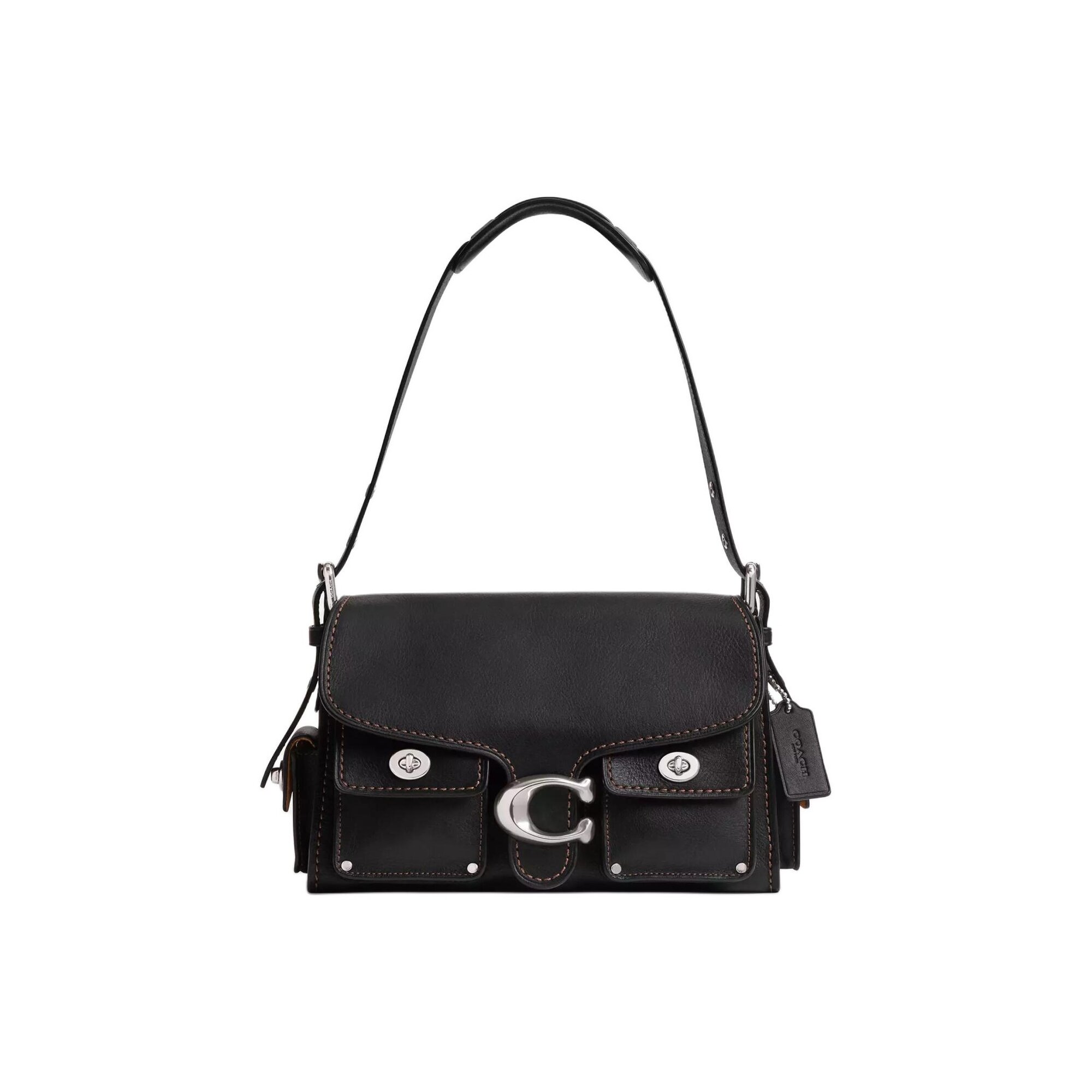 Сумка Coach Cargo, фактура матовая, черный — фото 1
