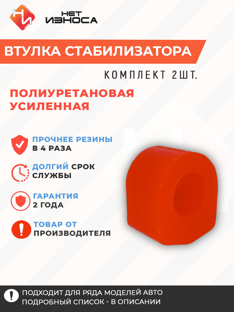 Втулка стабилизатора передней подвески I.D. 20 мм NB278-2 NISSAN Safari Y61