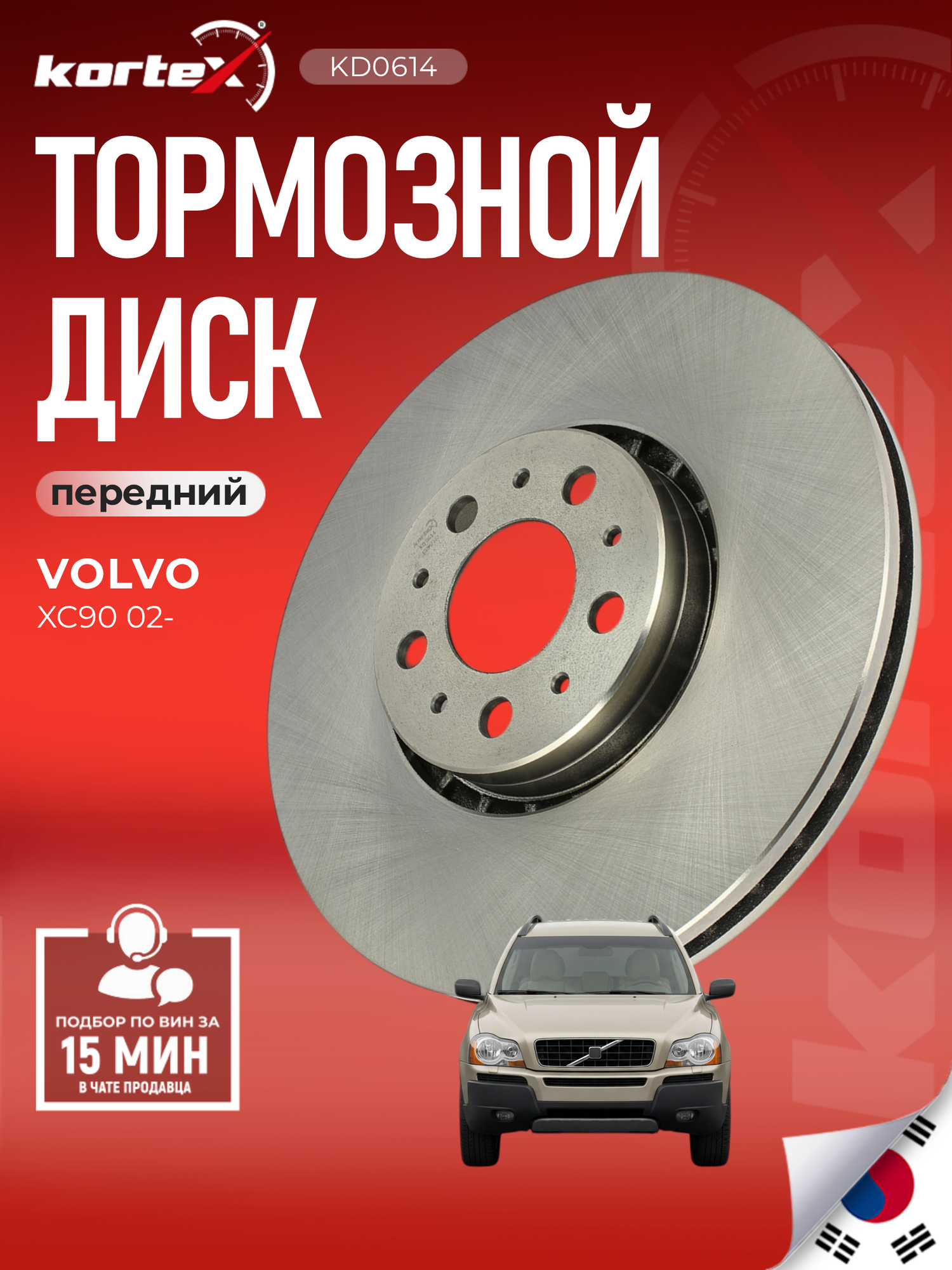 Диск тормозной (левый/правый передний) Volvo Вольво XC90 I 2002-2014 676810 31400893